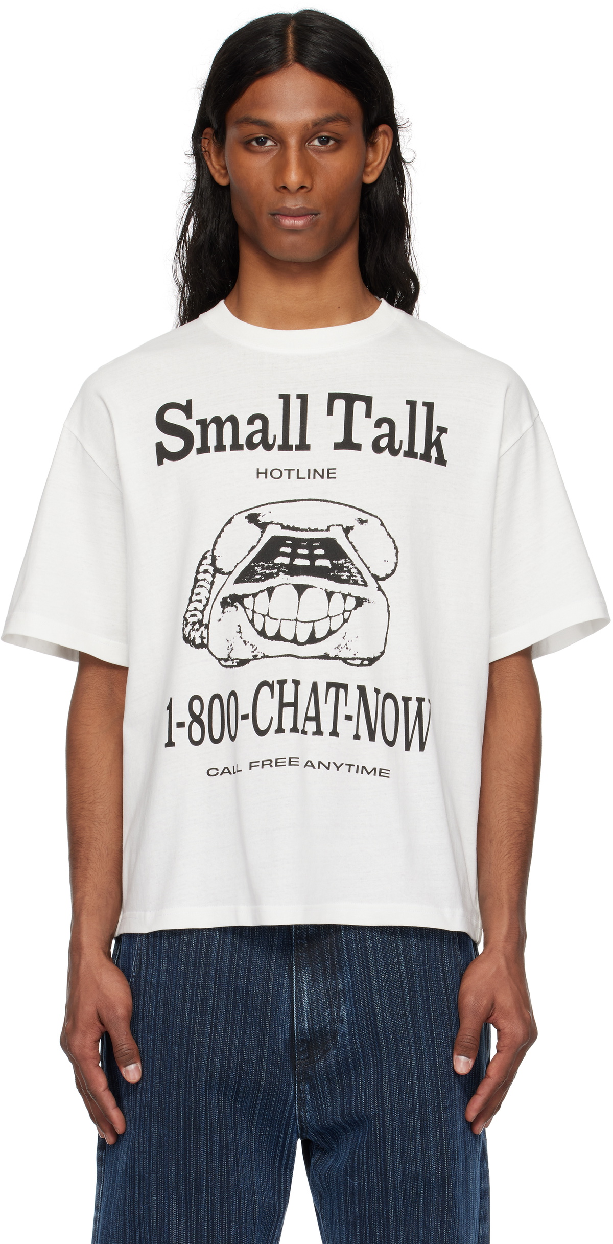 Small Talk Studio White 'Small Talk Hotline' S/S T-shirt Small Talk Studio