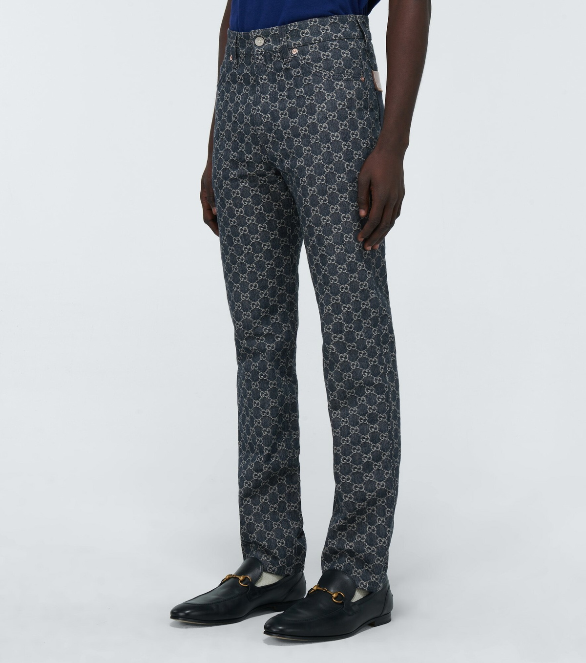 Gucci - GG jacquard logo jeans Gucci