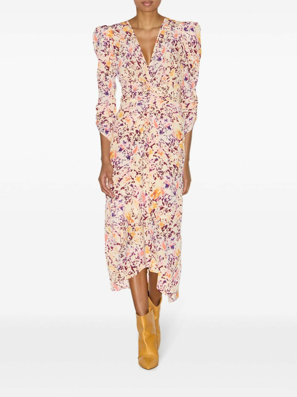 ISABEL MARANT Pink Albini Floral-Print Silk Dress Isabel Marant