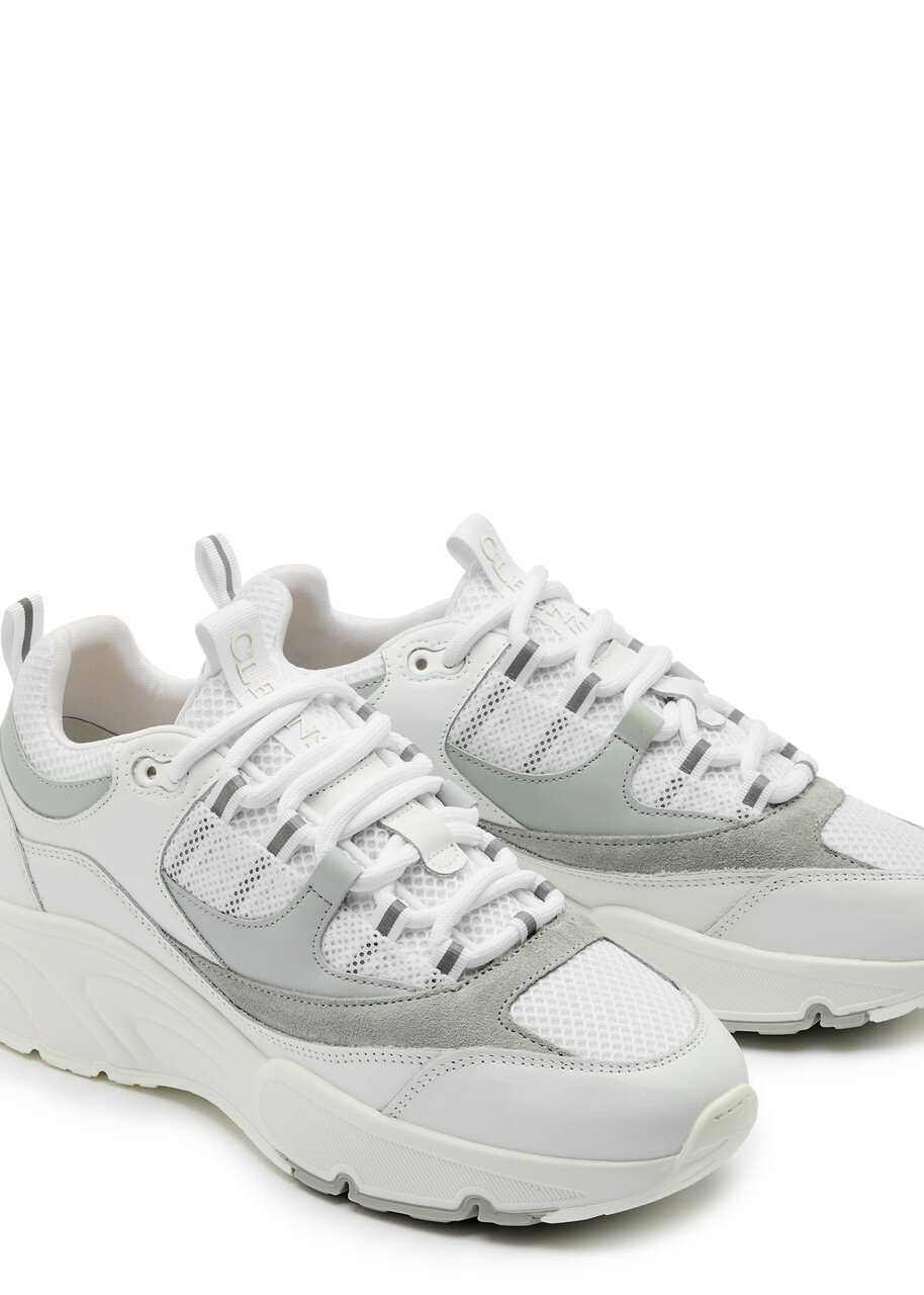 Cleens Aero Runner Panelled Mesh Sneakers White Cleens