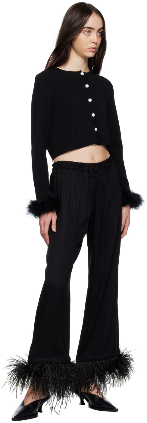 Sleeper Black Feather Cardigan Sleeper