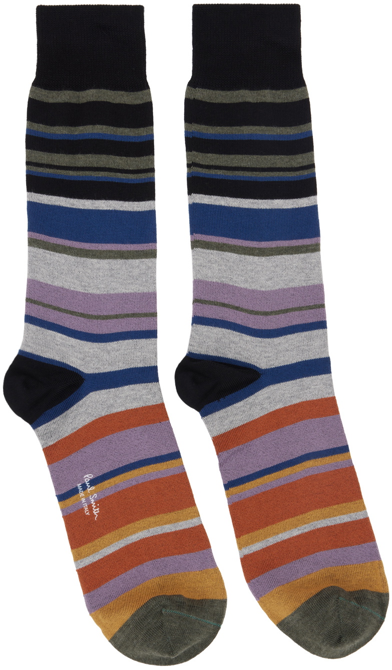 Paul Smith Three-Pack Multicolor Multi-Stripe Socks Paul Smith