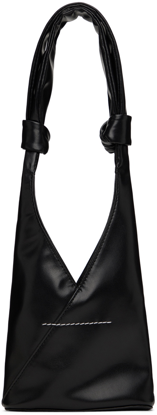MM6 Maison Margiela Black Mini Triangle Knotted Bag MM6 Maison Margiela