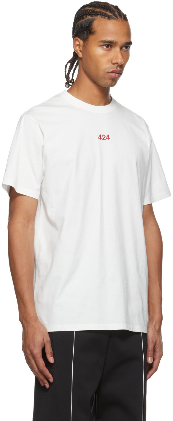 424 White Logo Alias T-Shirt 424