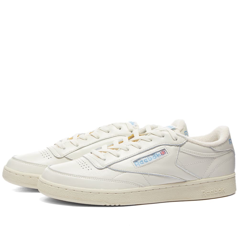 Reebok Men's Club C 85 Vintage Sneakers in Chalk/Alabaster/Blue Reebok