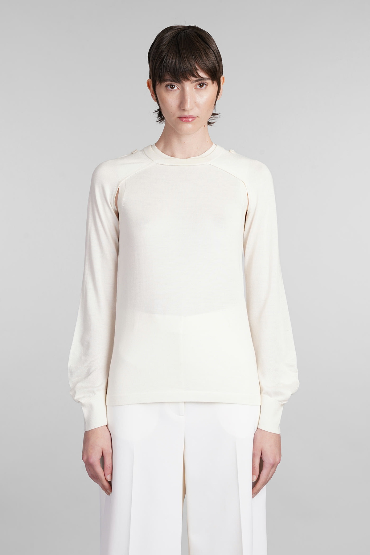 Helmut Lang Knitwear In Beige Wool Helmut Lang