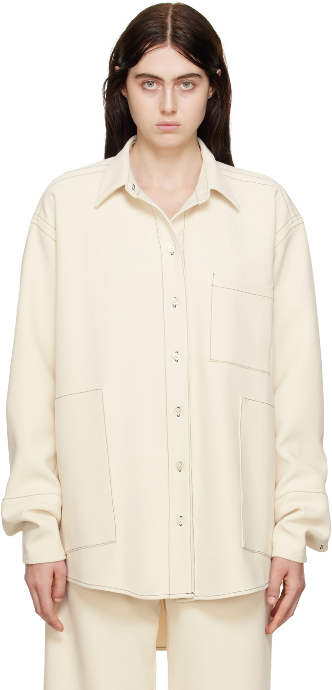 Paris Georgia SSENSE Exclusive Off-White Contrast Shirt Paris Georgia