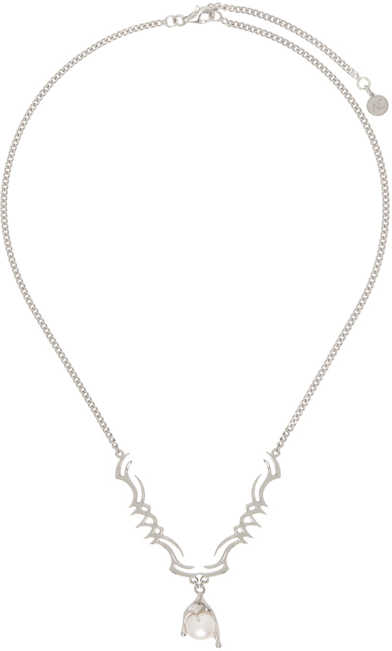 Alan Crocetti Silver Nano Pearl Melt Necklace Alan Crocetti