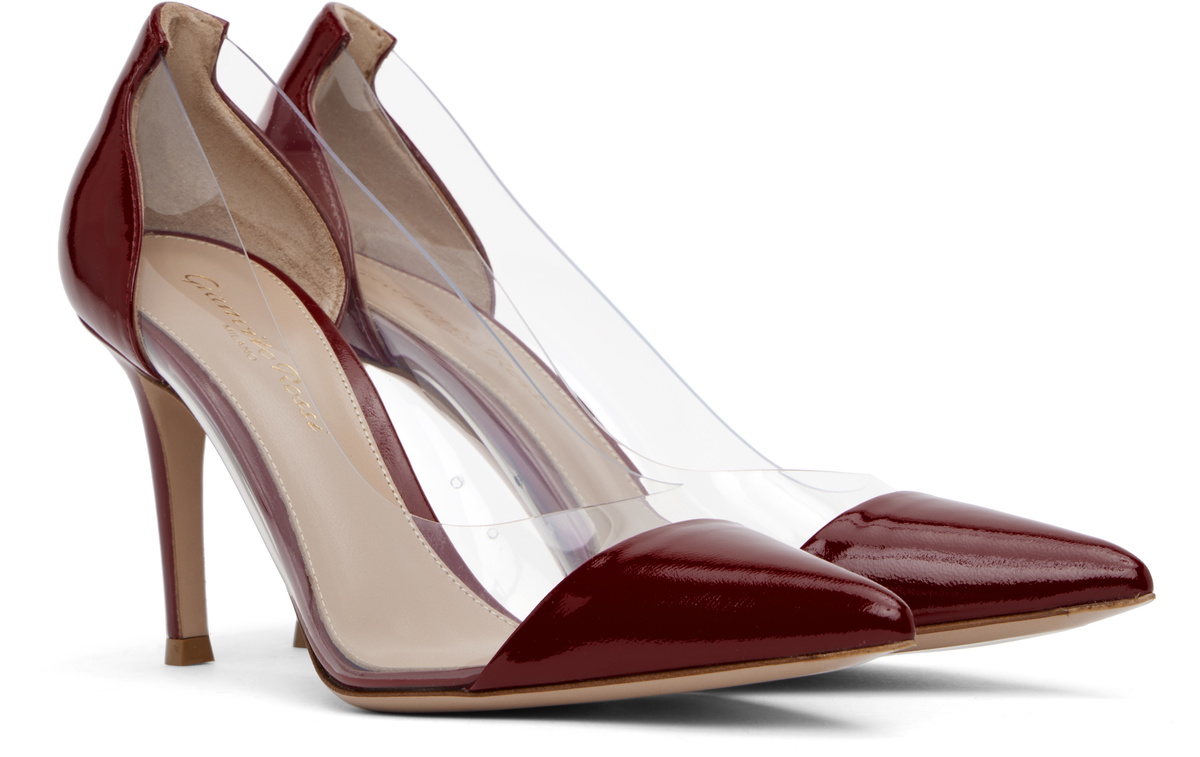 Gianvito Rossi Red Plexi Heels Gianvito Rossi