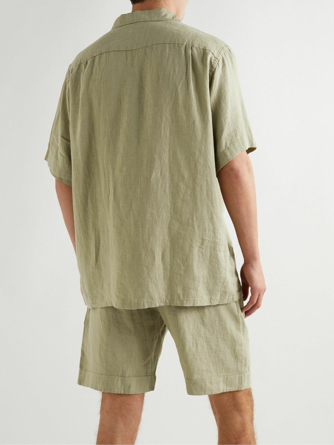 Desmond & Dempsey - Linen Pyjama Set - Green Desmond & Dempsey