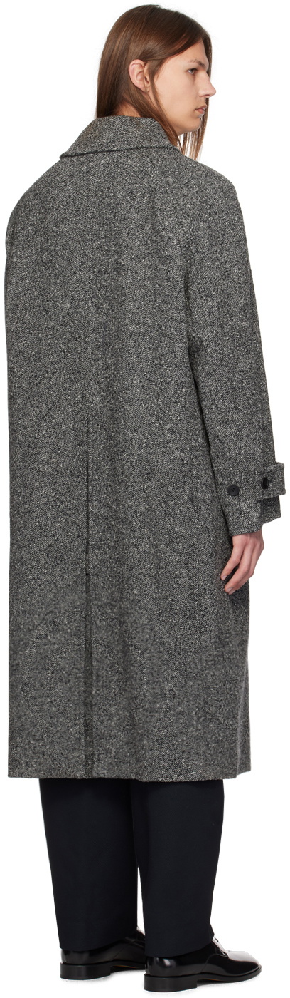 Solid Homme Gray Plaque Coat Solid Homme