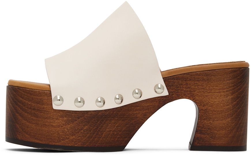 Marni Off-White Wood Clog Sandals Marni