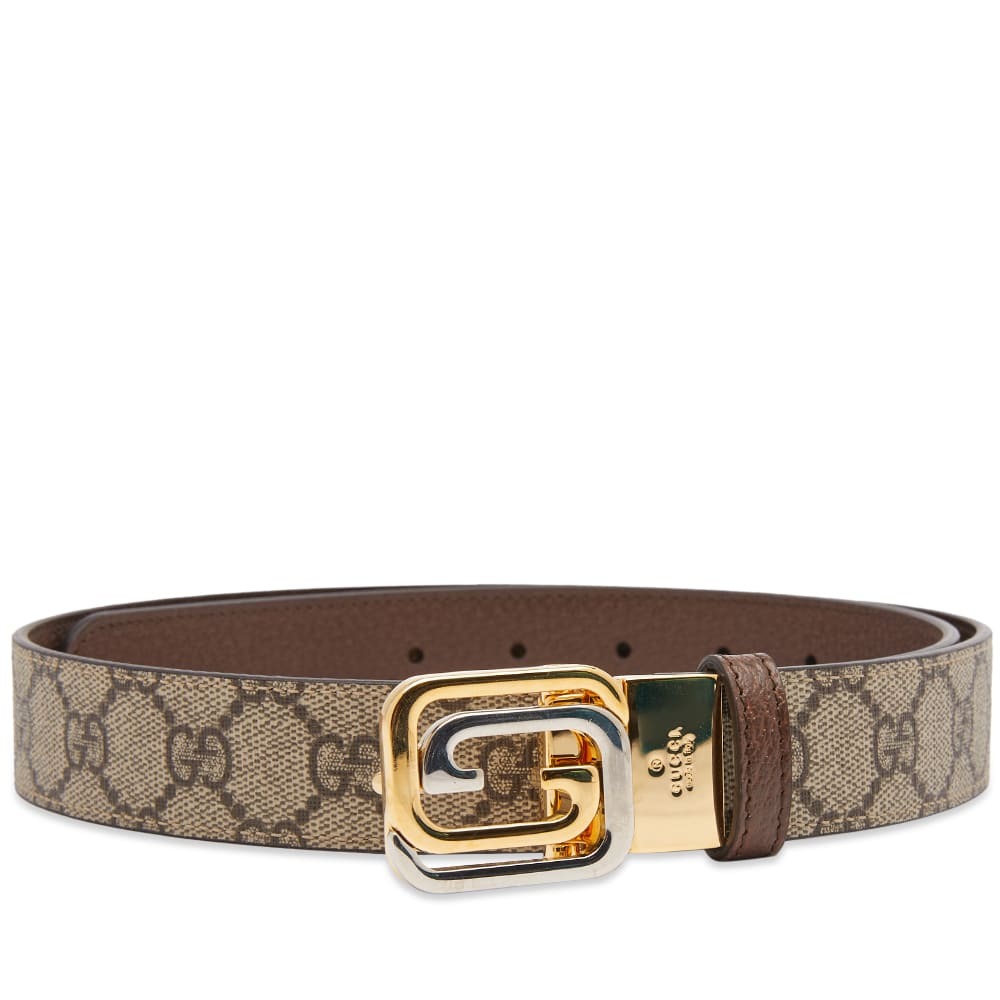 Gucci Men's GG Supreme Interlocking Belt in Beige Gucci