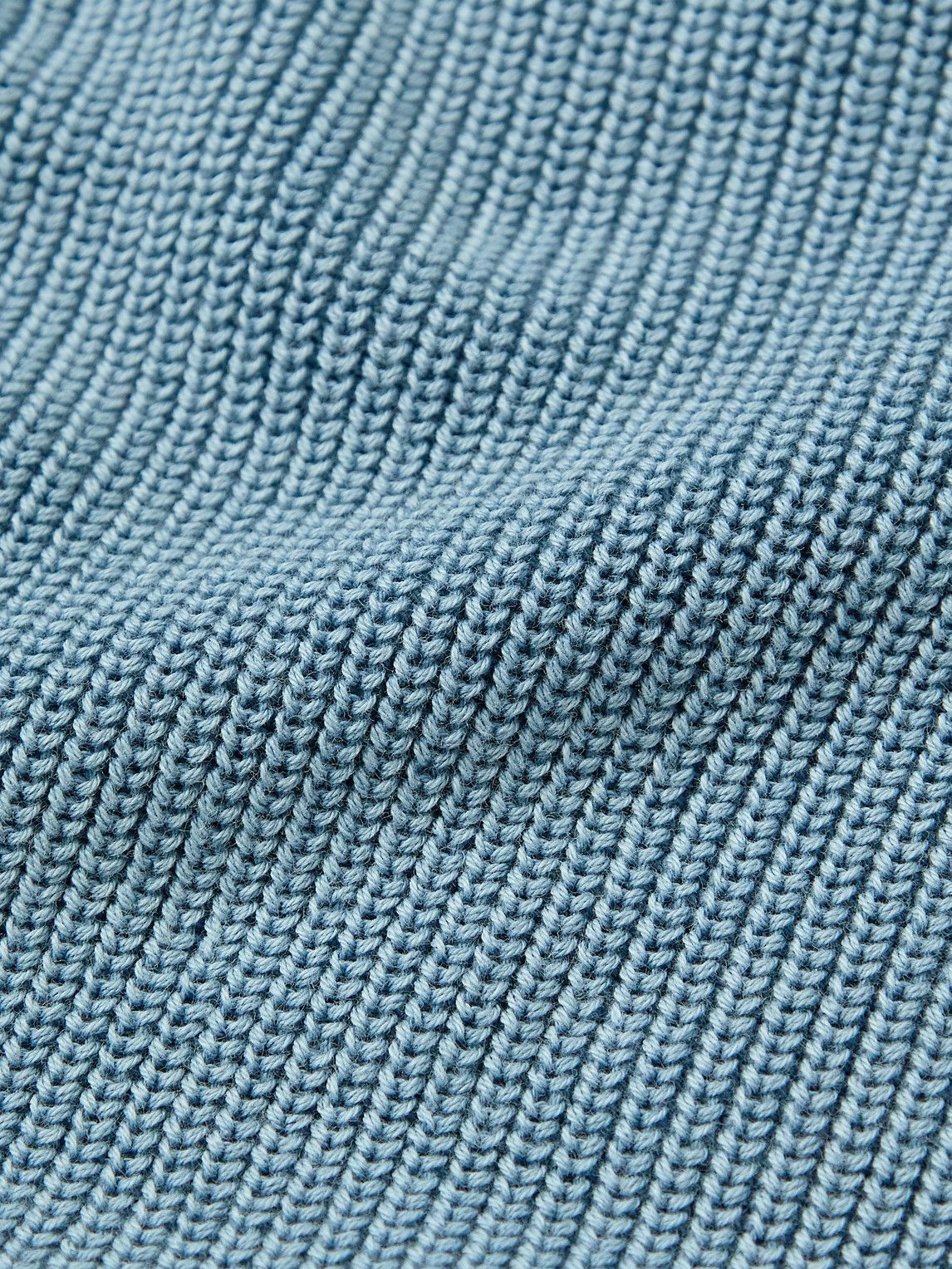 Rag & Bone - Dexter Ribbed Cotton Sweater - Blue Rag and Bone