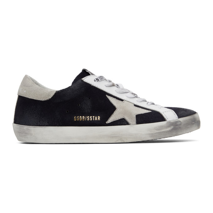 Golden Goose Navy and Grey Superstar Sneakers Golden Goose Deluxe Brand