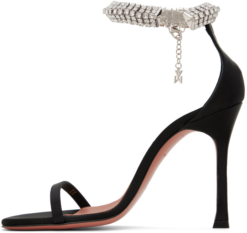 Amina Muaddi Black Iman Heeled Sandals Amina Muaddi