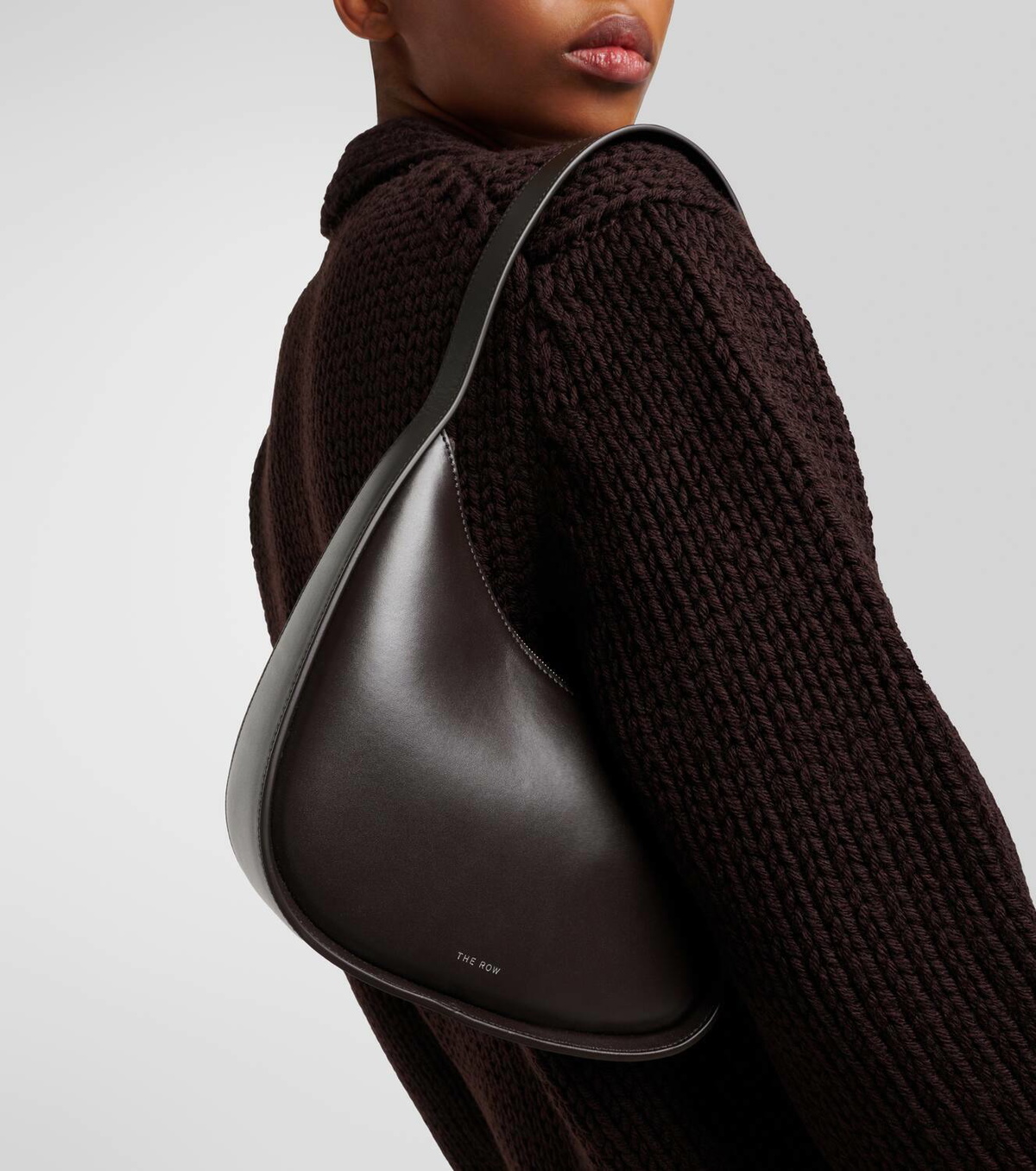 The Row Half Moon Small leather shoulder bag The Row