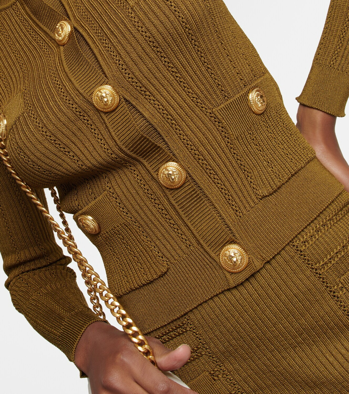 Balmain - Textured-knit cardigan Balmain