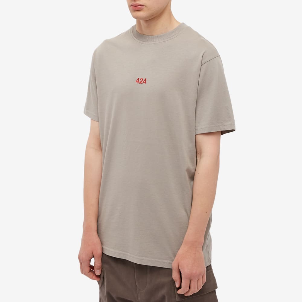 424 Men's Logo T-Shirt in Grey 424