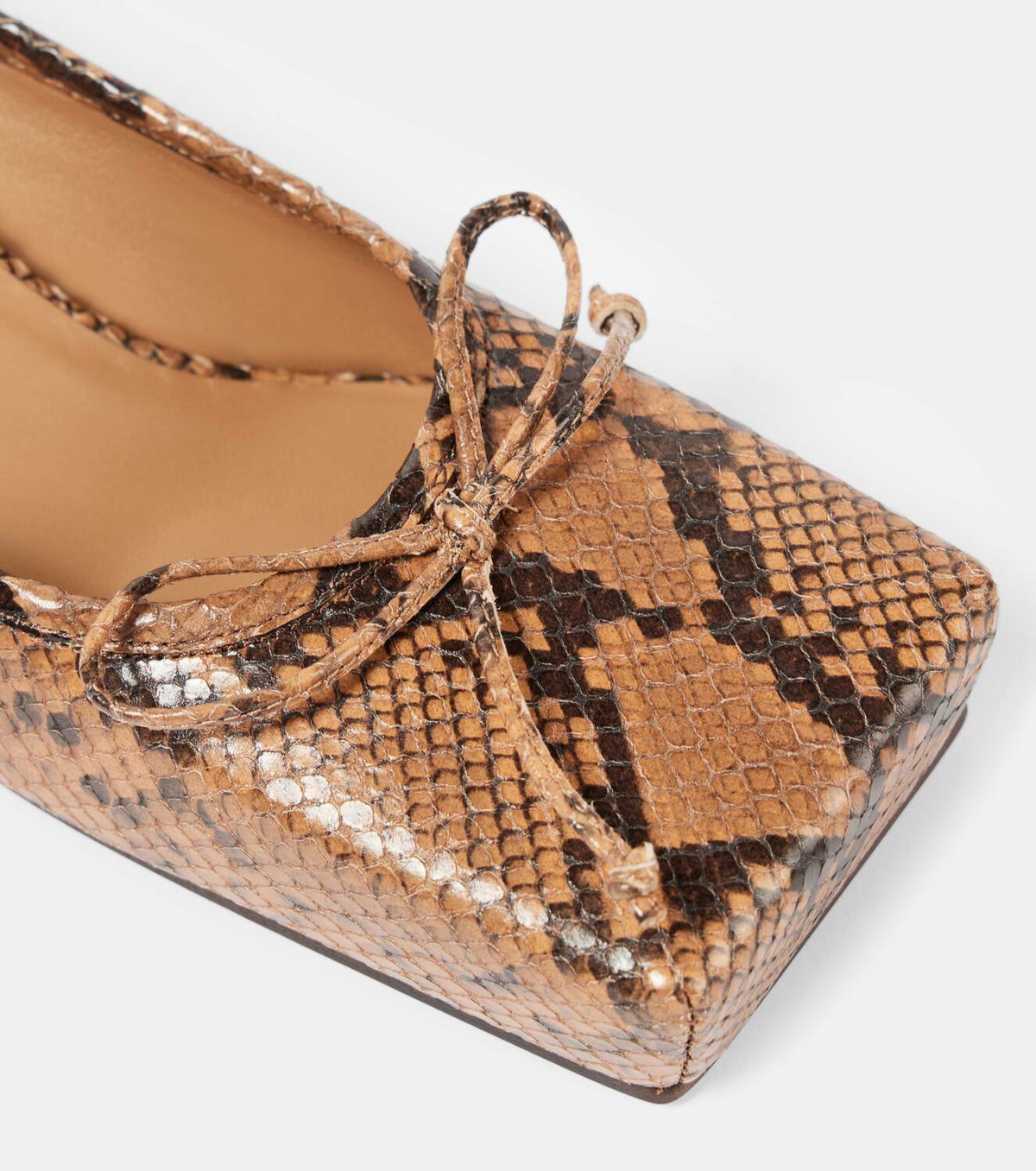 Jacquemus Les Mules Basses snake-effect leather mules Jacquemus
