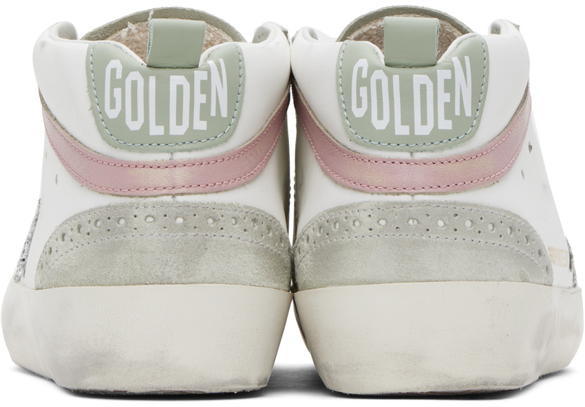 Golden Goose SSENSE Exclusive White & Gray Mid Star Sneakers Golden ...