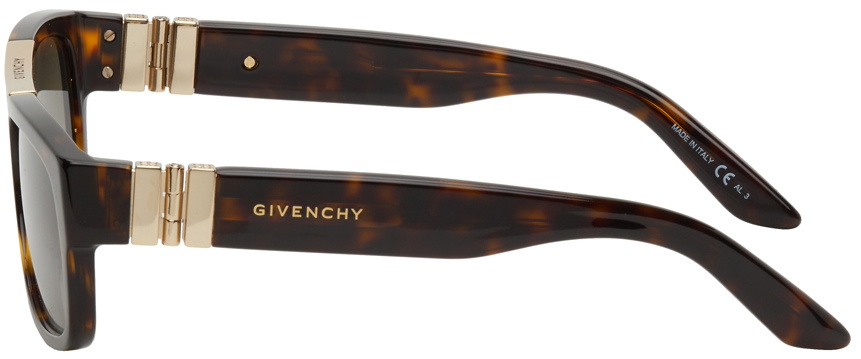 Givenchy Tortoiseshell GV Hinge Rectangular Sunglasses Givenchy