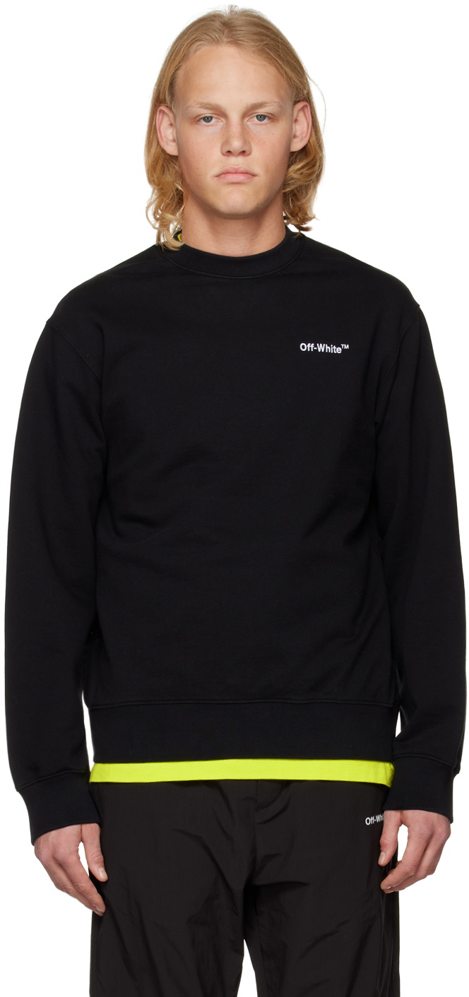 Off-White Black Embroidered Sweatshirt Off-White