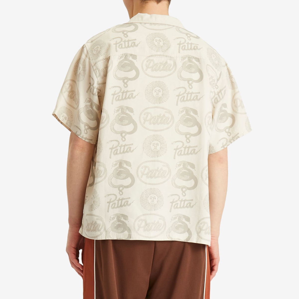 Patta Men's Serpentes Vacation Shirt in Pumice Stone Patta