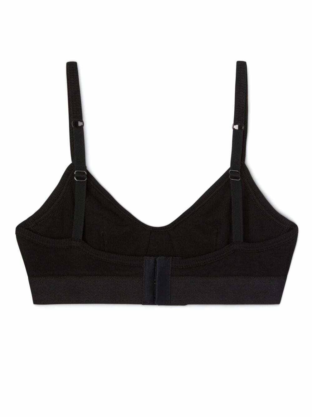 PALM ANGELS - Logo Cotton Balconette Bra Palm Angels