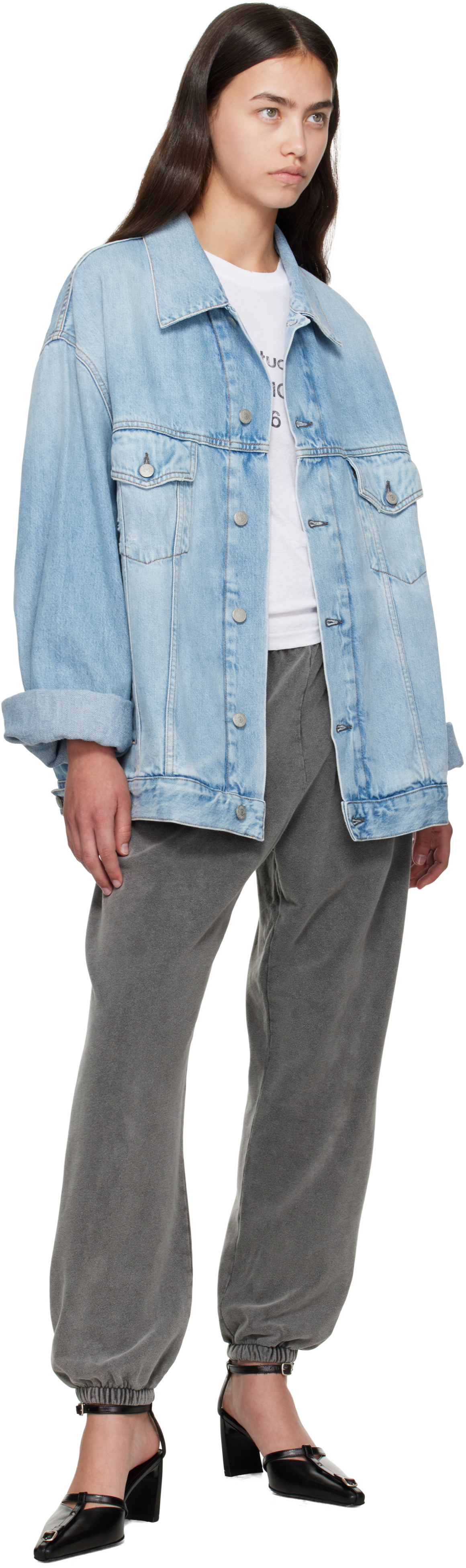 Acne Studios Blue Oversized Denim Jacket Acne Studios