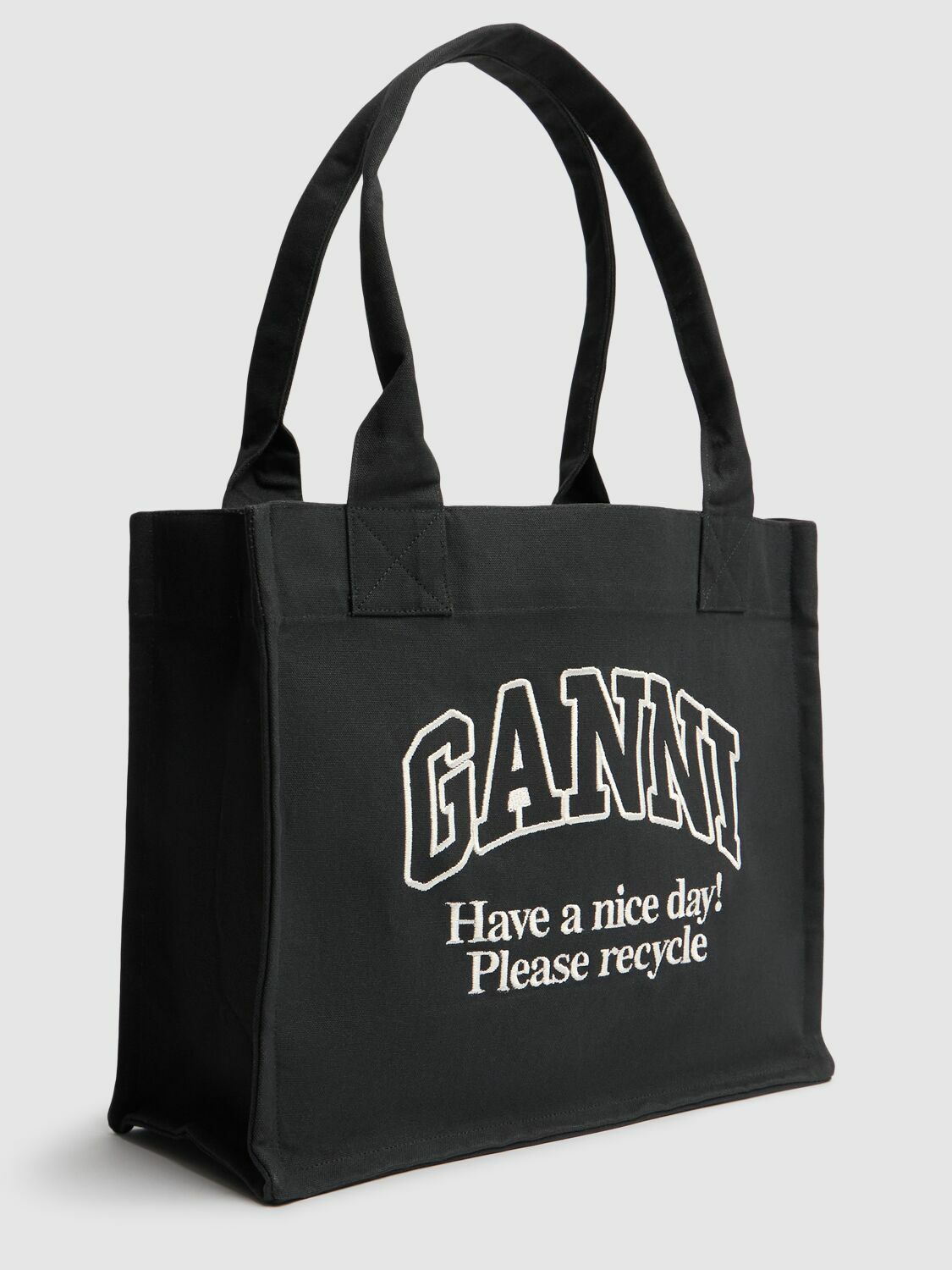 GANNI Large Easy Denim Shopping Bag GANNI