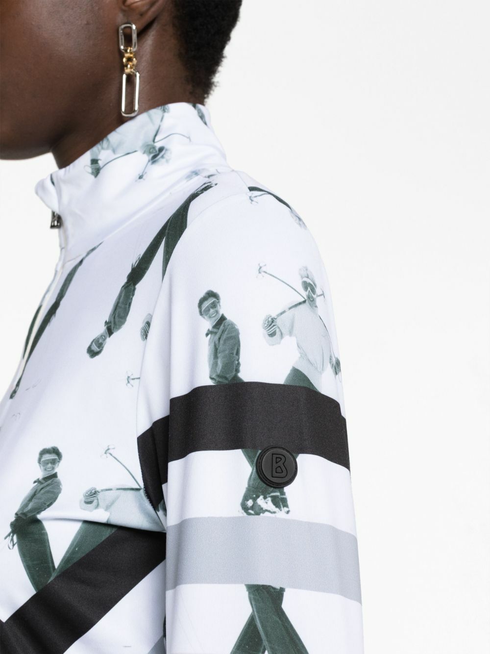 BOGNER White Beline Printed Base-Layer Top Bogner