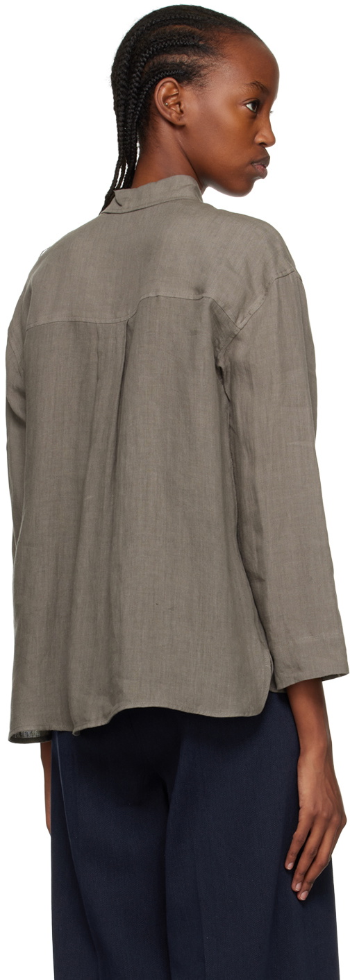 S Max Mara Gray Canard Shirt S Max Mara