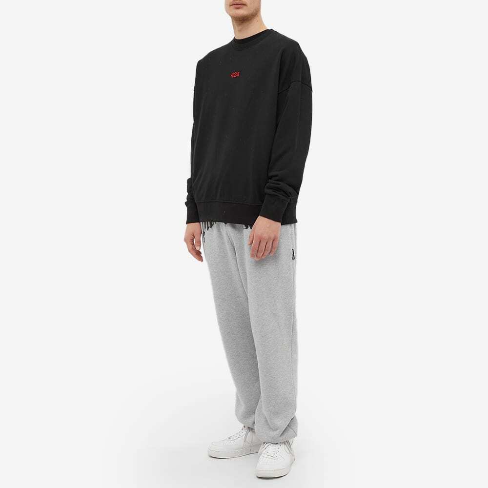 424 Men's Logo Crew Sweat in Black 424
