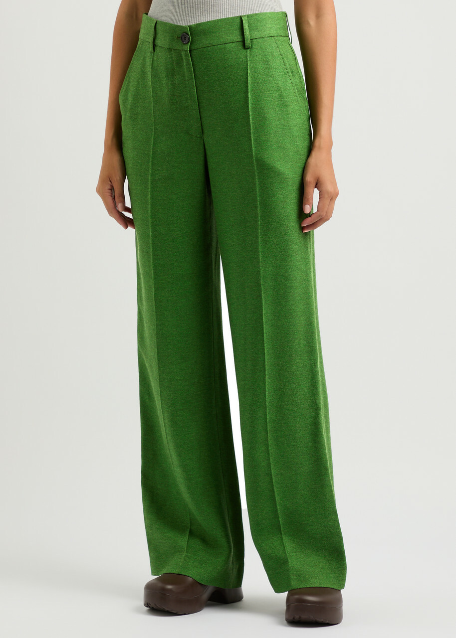JW Anderson Wide-leg Woven Trousers Green JW Anderson