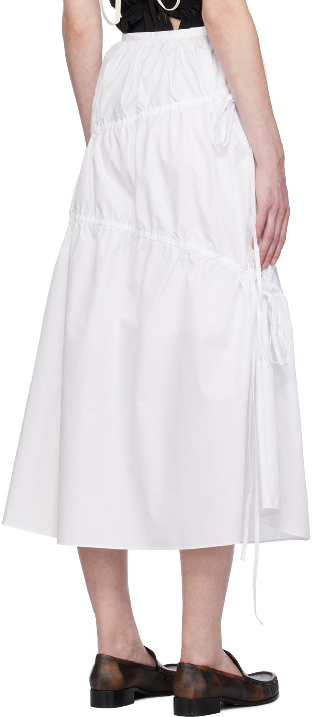Kijun White Drawstring Maxi Skirt Kijun