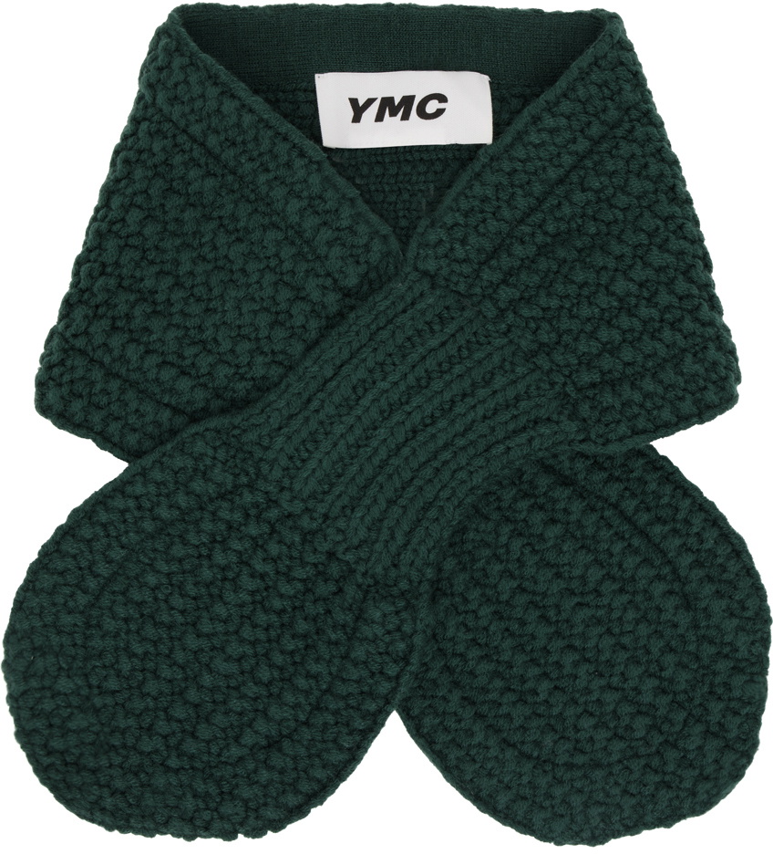 YMC Green Mini Slot Scarf YMC