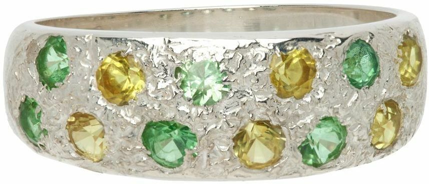 Bleue Burnham SSENSE Exclusive Silver Mini Riviera Ring Bleue Burnham