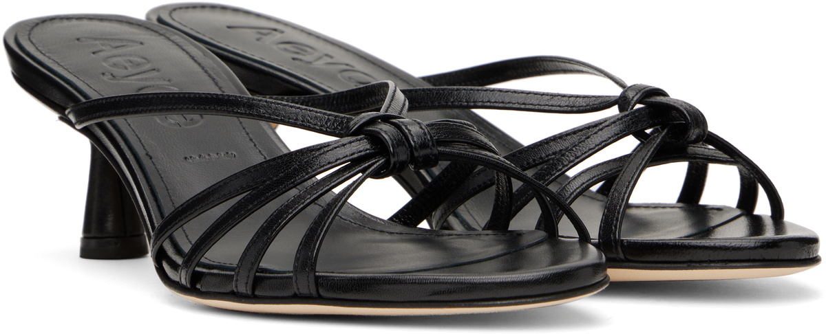 Aeyde Black Abby Leather Mules Aeyde