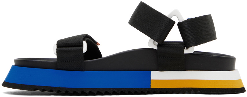 Moschino Multicolor Logo Tape Sandals Moschino