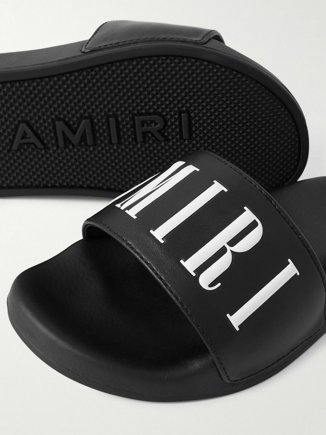 AMIRI KIDS - Logo-Print Rubber Slides - Black Amiri