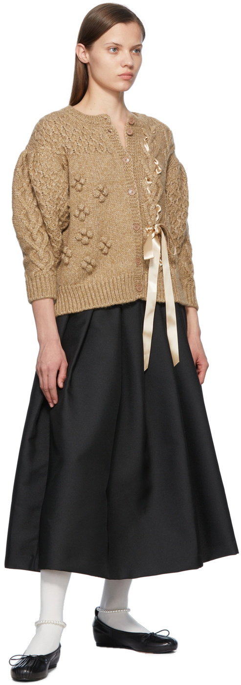 Simone Rocha Tan Alpaca Cardigan Simone Rocha
