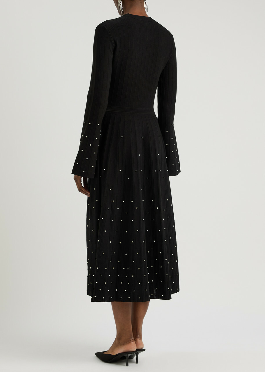 Jonathan Simkhai Embellished Stretch-knit Midi Dress Black Simkhai