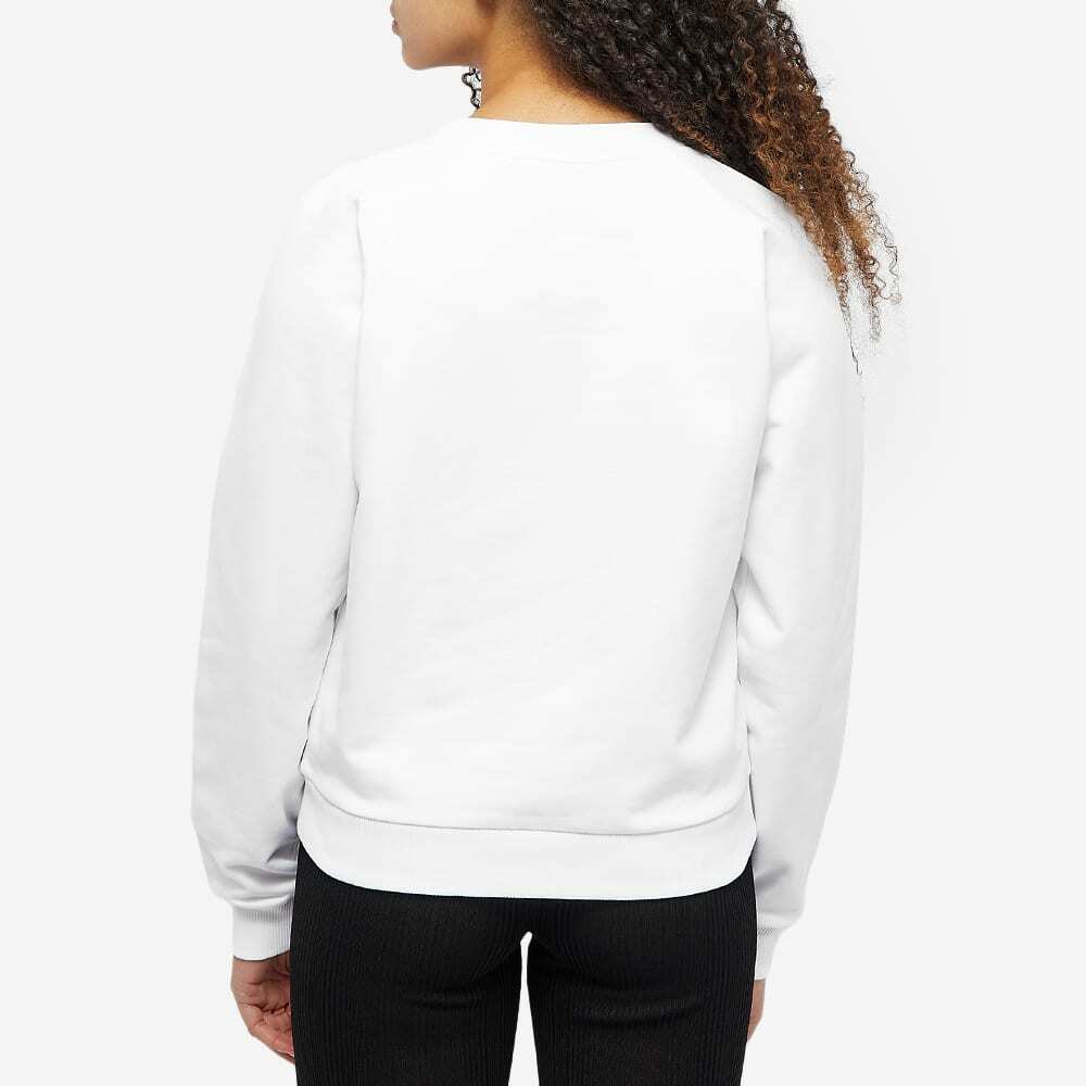 Balmain Women's Flocked Logo Crew Neck Sweat in Blanc/Noir Balmain