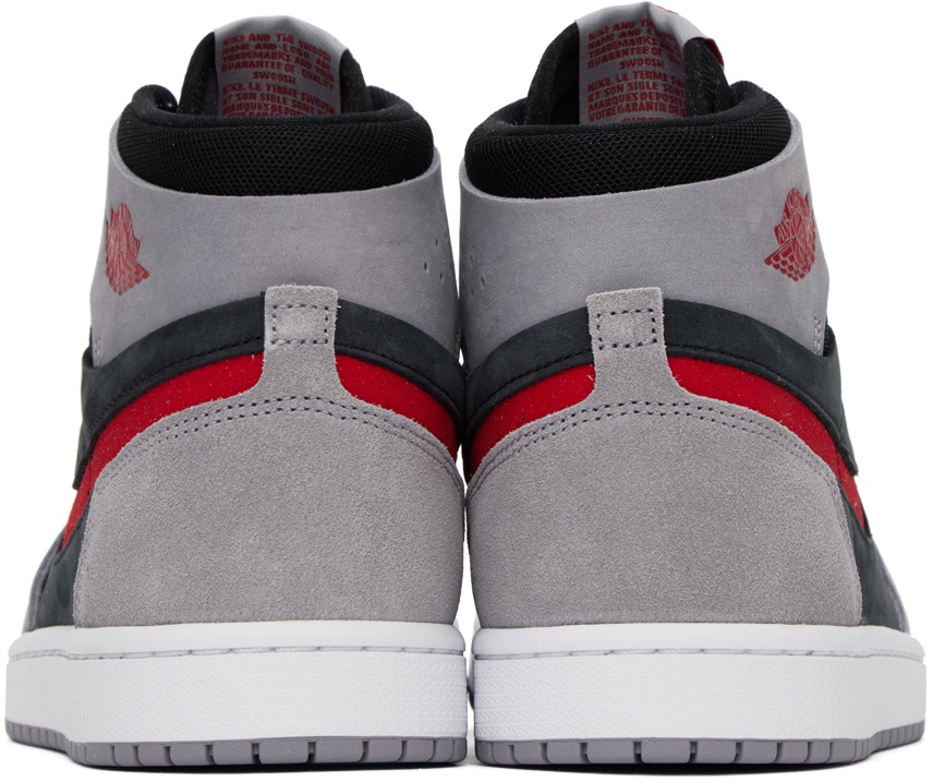 Nike Jordan Gray & Red Air Jordan 1 Zoom Comfort 2 Sneakers Nike Jordan ...