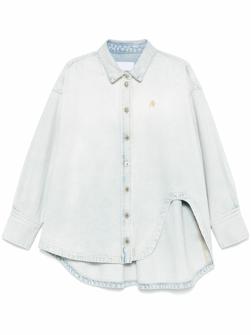 The Attico Logo-Embroidered Denim Shirt The Attico