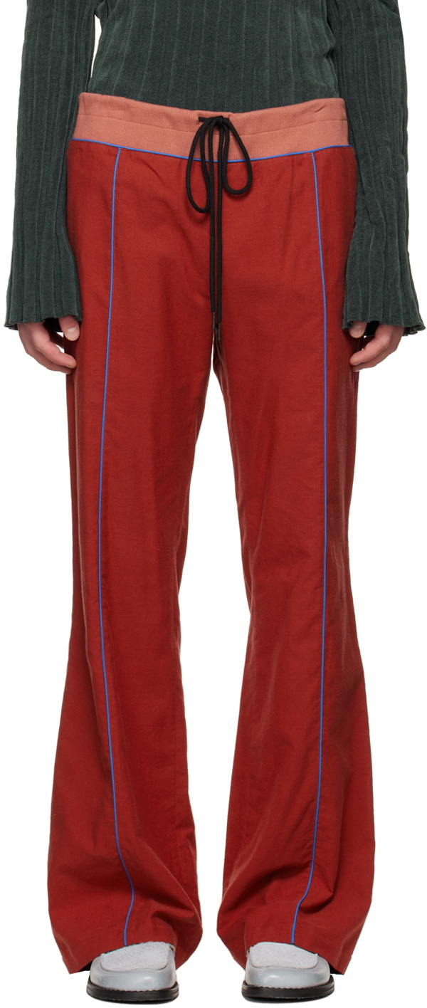TheOpen Product SSENSE Exclusive Red Piping Lounge Pants TheOpen Product