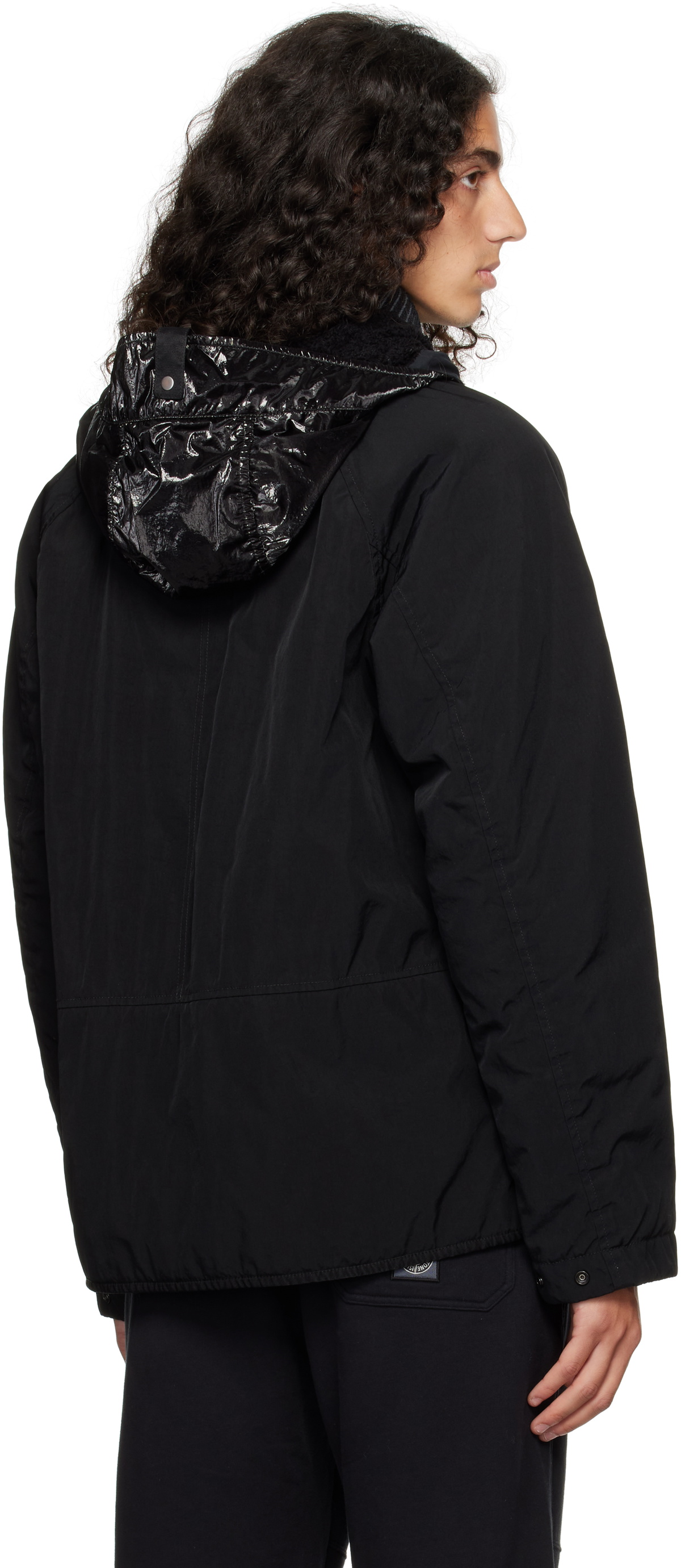 Stone Island Black Nylon Panama Jacket Stone Island