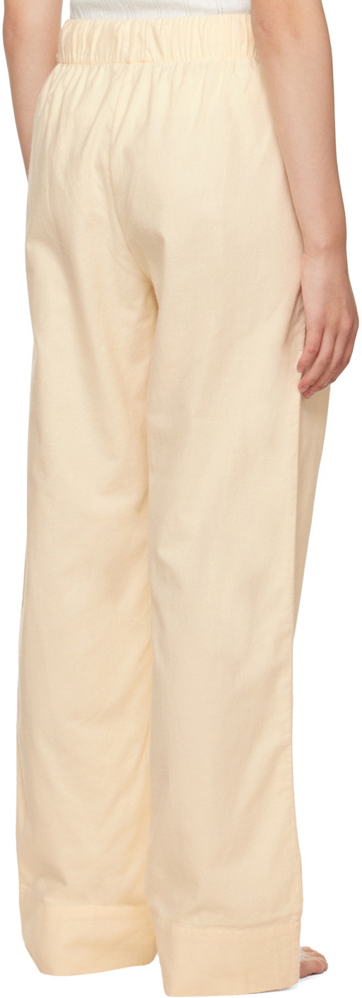 Tekla Beige Drawstring Pyjama Pants Tekla Fabrics