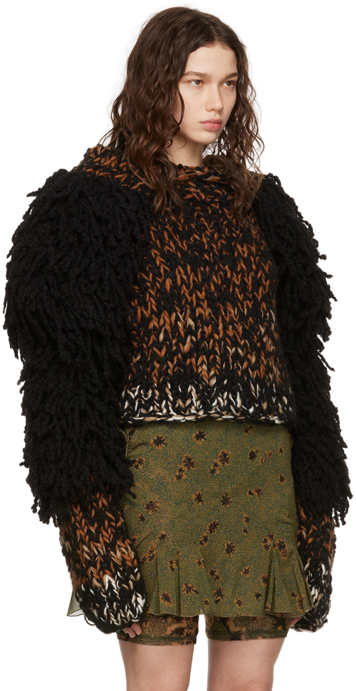 KNWLS Orange & Black Yeti Sweater KNWLS
